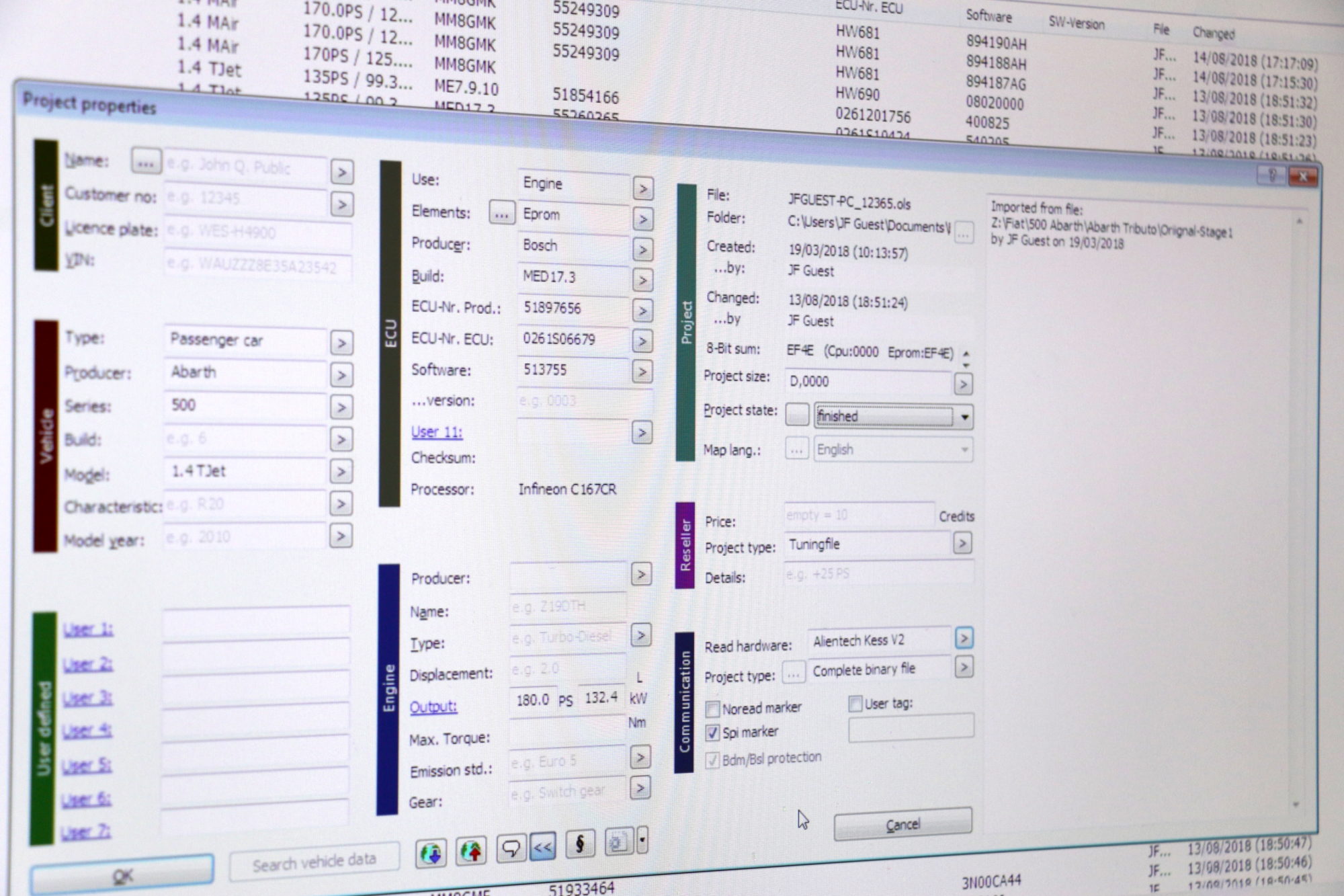 EVC WinOLS Tuning File Reseller Database > JF Automotive